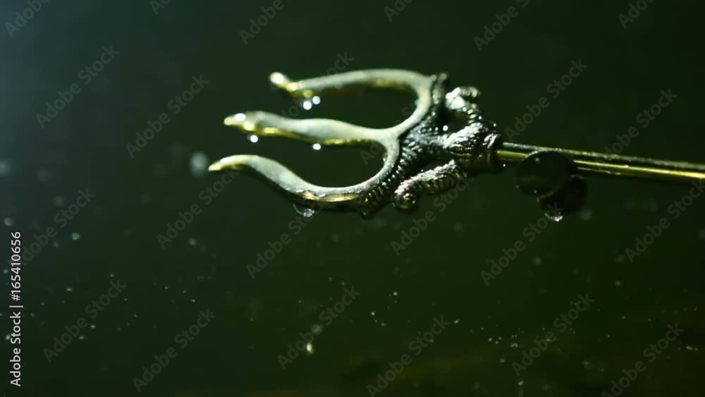 Trishul - a symbol of Hindu god Shiva. Trident is a Mahadeva symbol ...