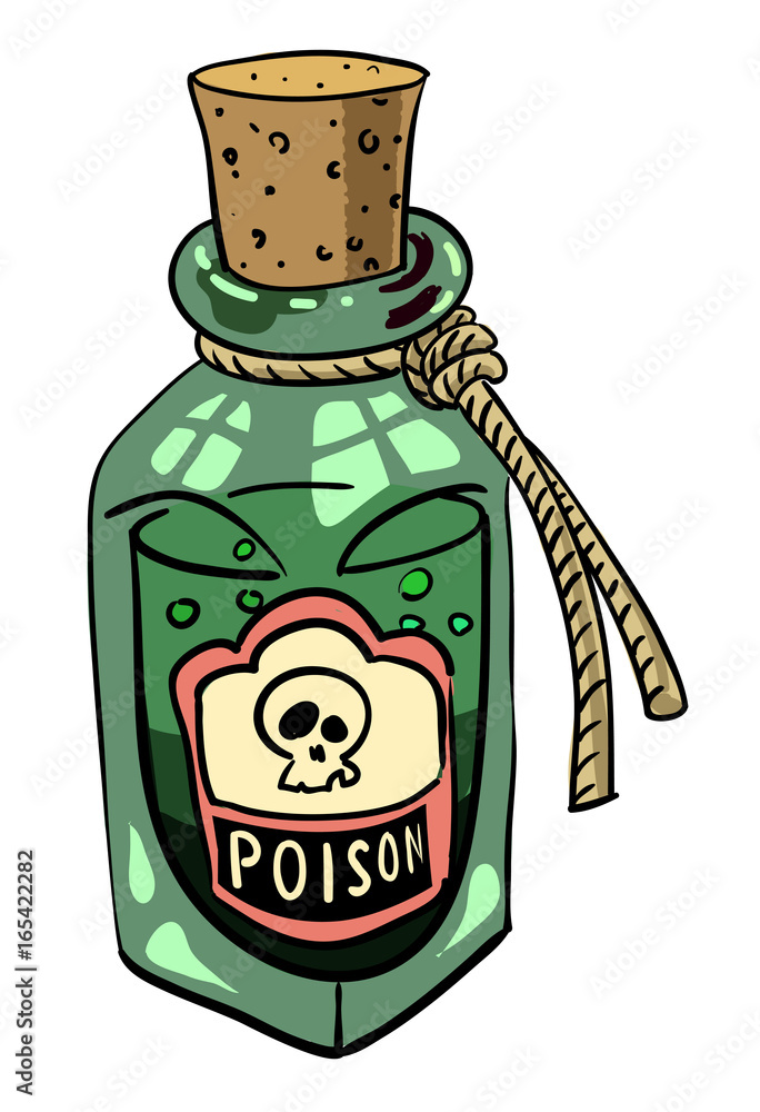 Cartoon image of poison. An artistic freehand picture. Stock Vector ...