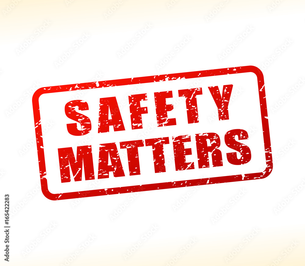 safety matters text buffered on white background Stock Vector | Adobe Stock