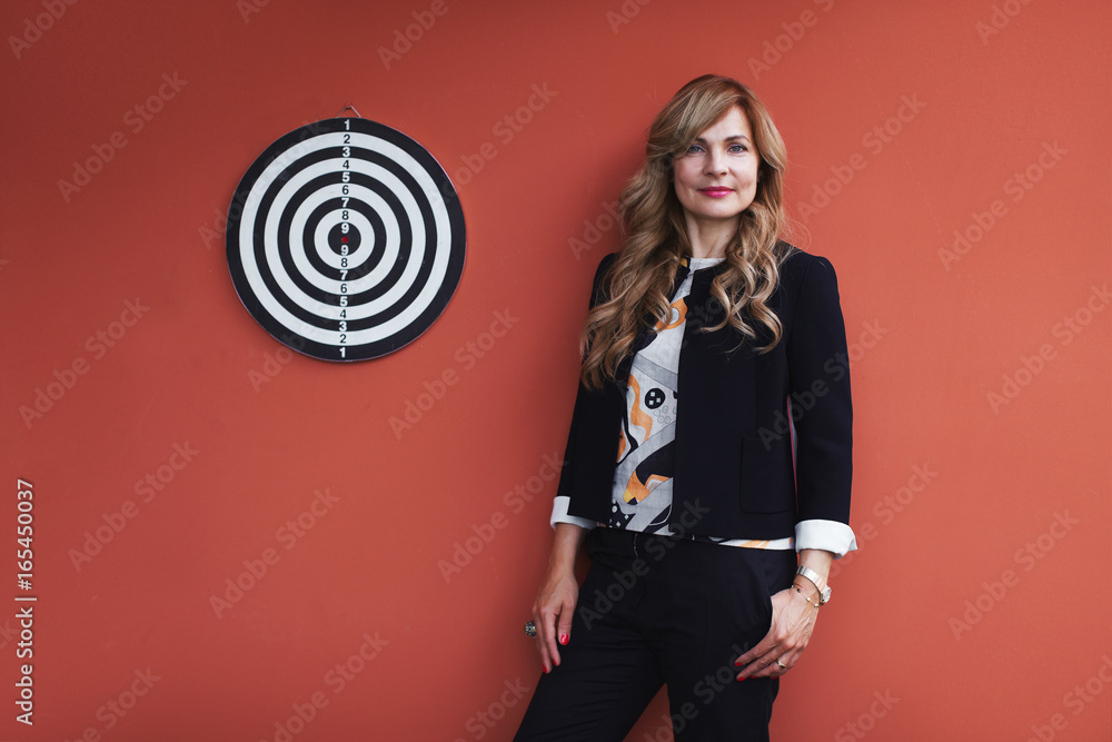 Woman with target motivation leadership concept Stock Photo | Adobe Stock