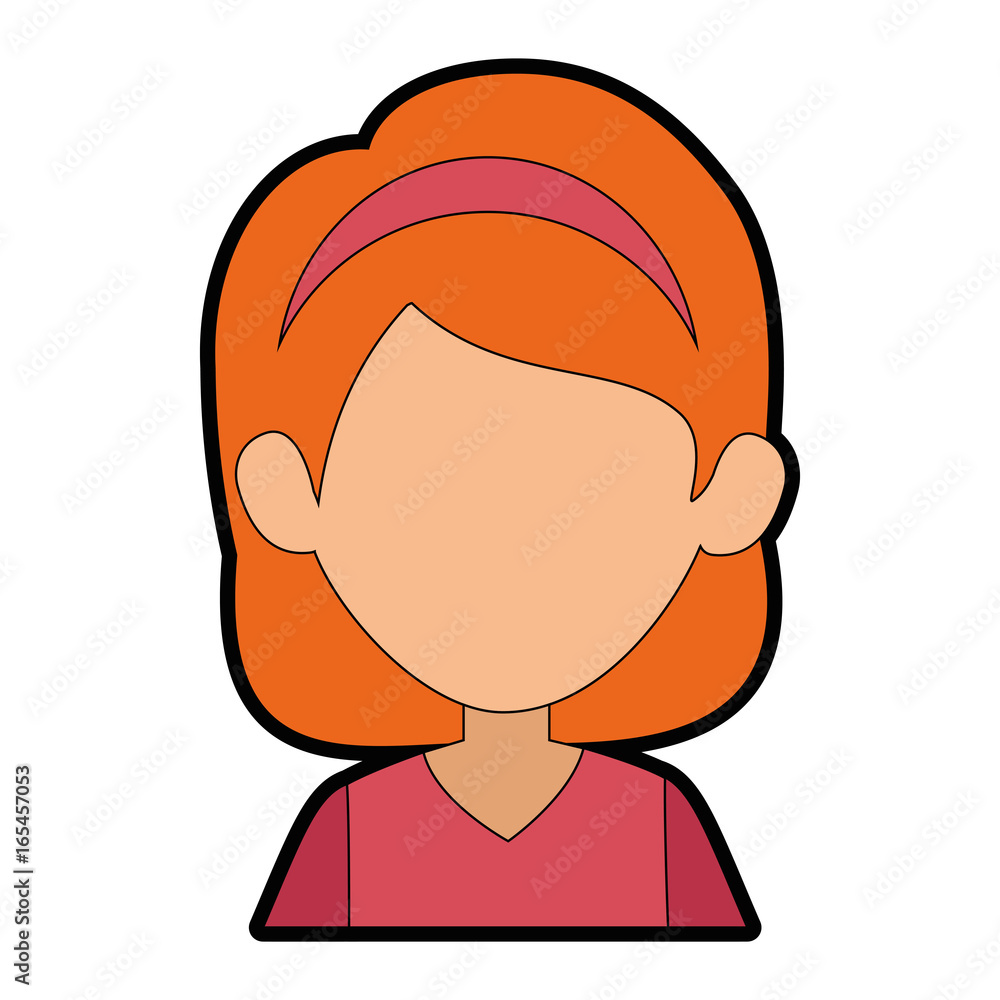 Woman cartoon faceless Stock Vector | Adobe Stock