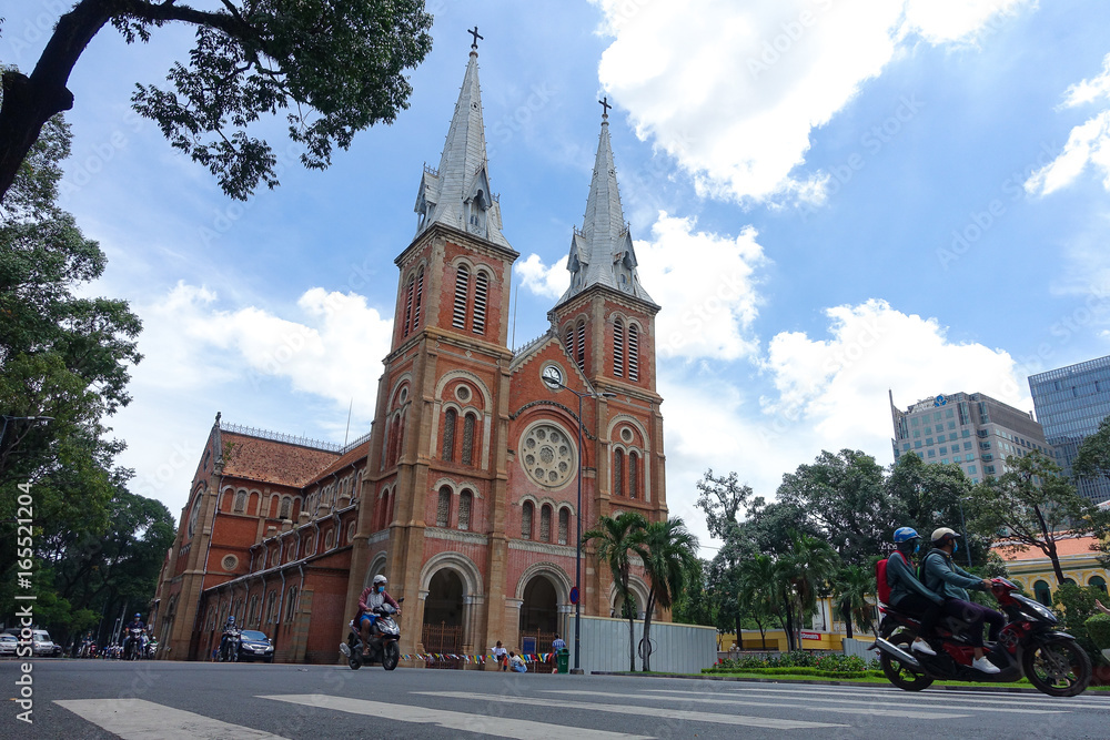 Notre Dame Cathedral (Vietnamese: Nha Tho Duc Ba) in a beautiful ...