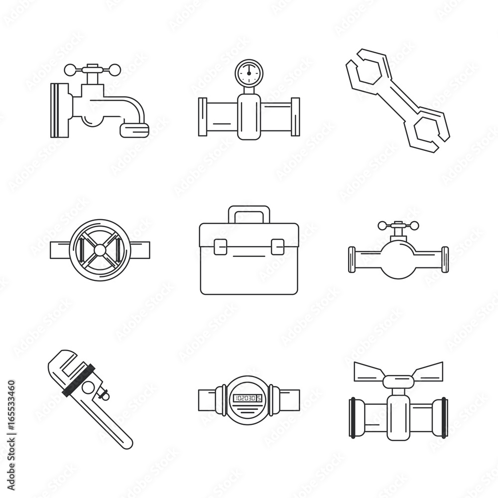 Plumber Tools Vector