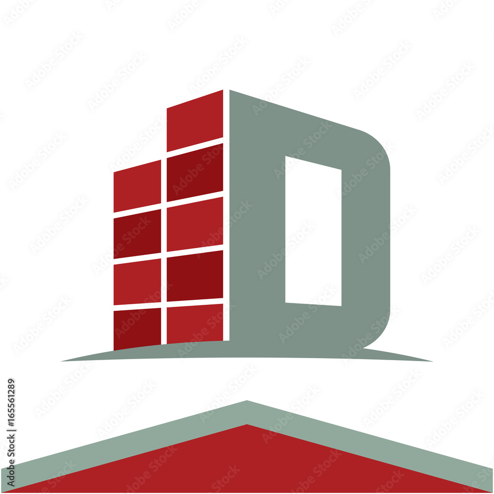 Icons for construction business logo with the initials letter D Stock ...