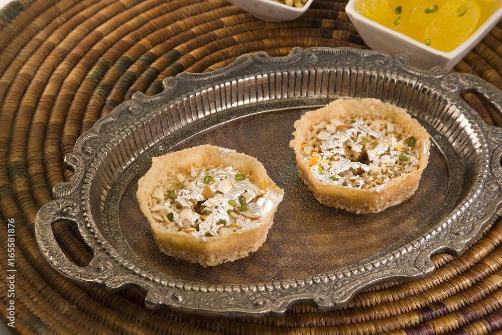 Rajasthani Ghevar or Ghewar Stock Photo | Adobe Stock