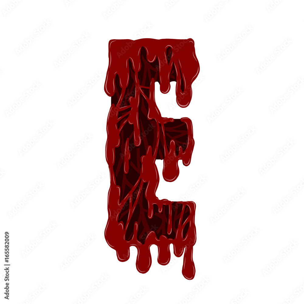 English alphabet Designed to be made of blood.Blood alphabet vector by ...