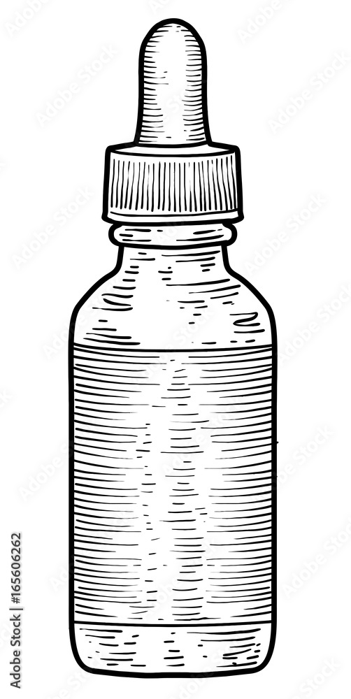 Dropper illustration, drawing, engraving, ink, line art, vector Stock ...