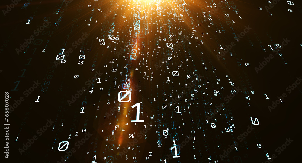 Binary Code Backgroundcolored Bytes Of Binary Code Flying Through A Vortex Background Code