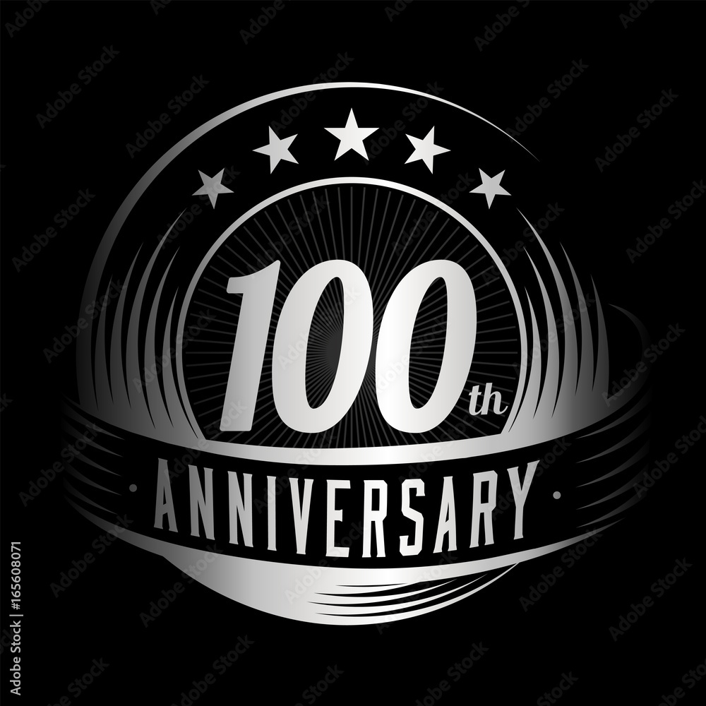 100 years anniversary design template. Vector and illustration. 100th ...
