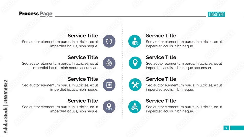 Services Slide Template Stock Vector | Adobe Stock