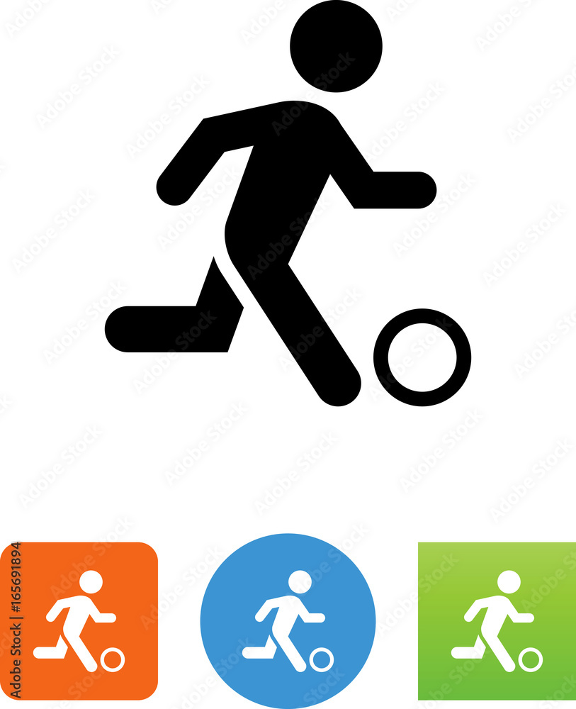 Football Player Icon - Illustration Stock Vector | Adobe Stock