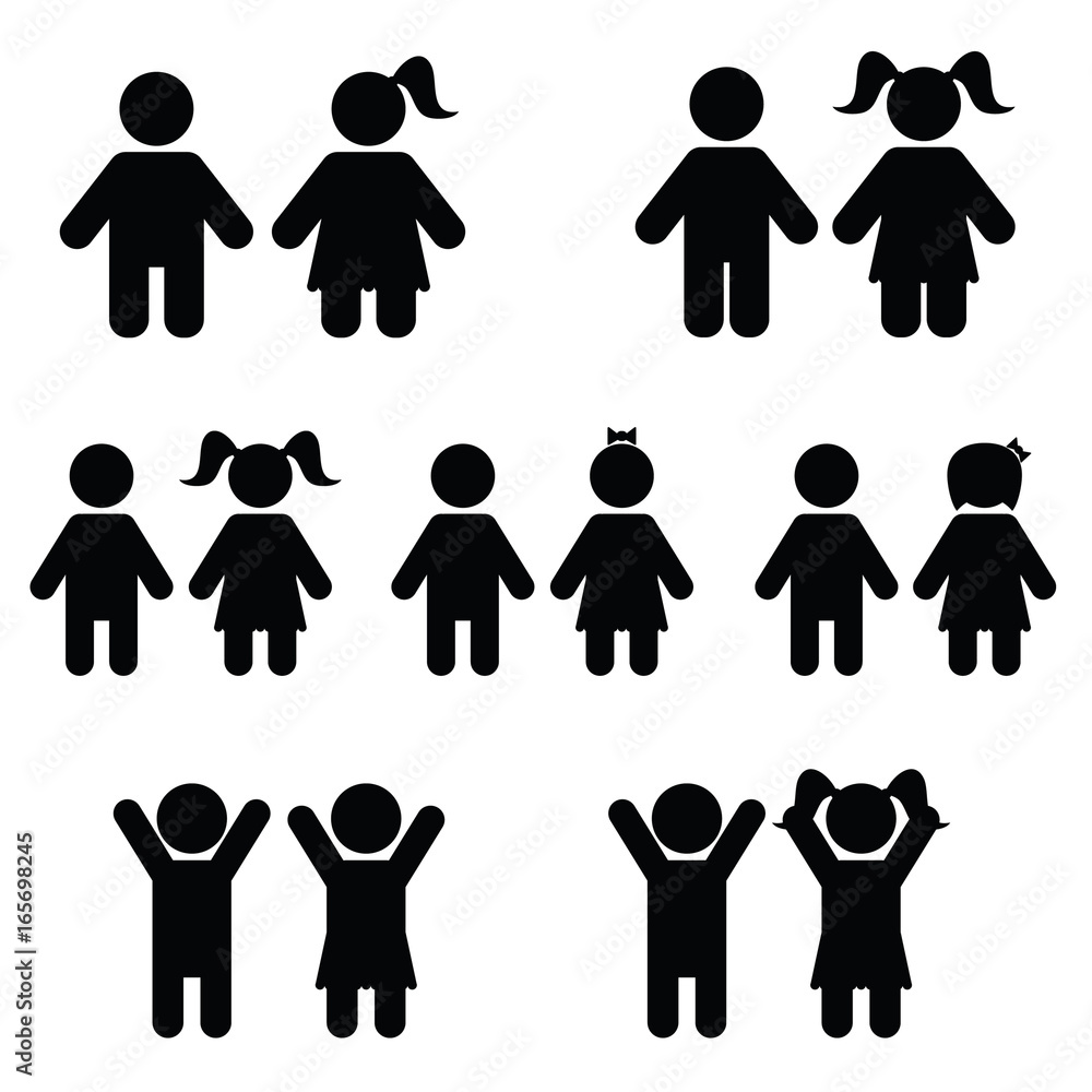 children icon set illustration Stock Vector | Adobe Stock