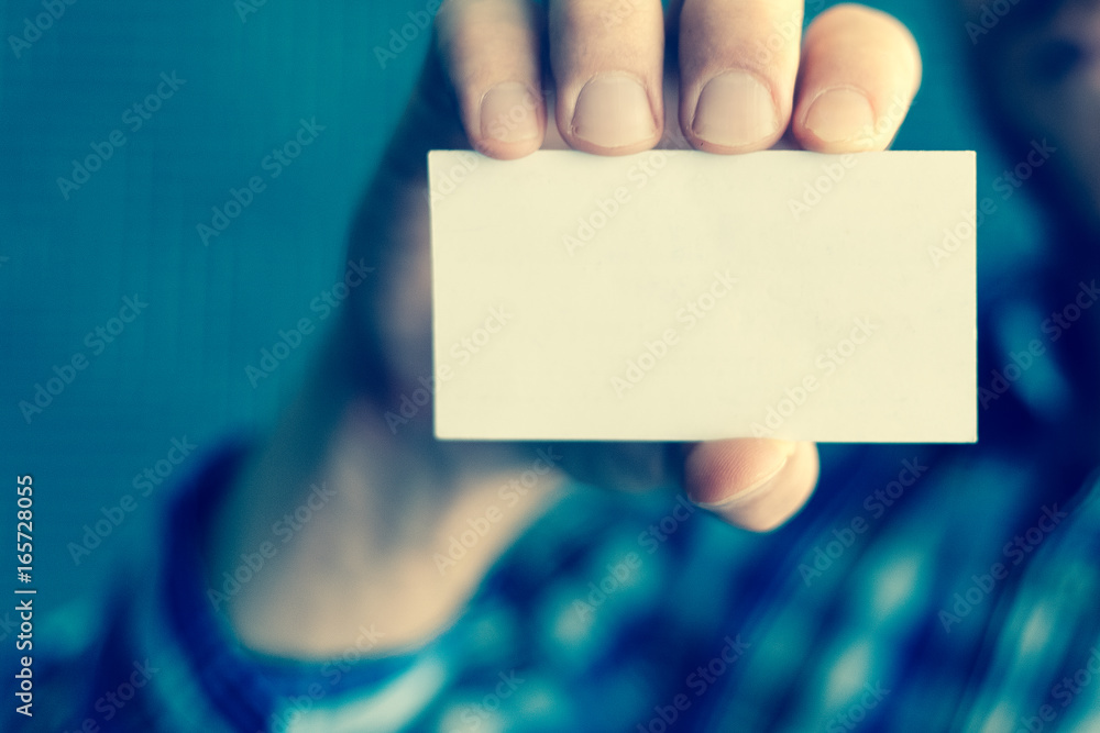 Clean card man showing, may used for different words and background ...