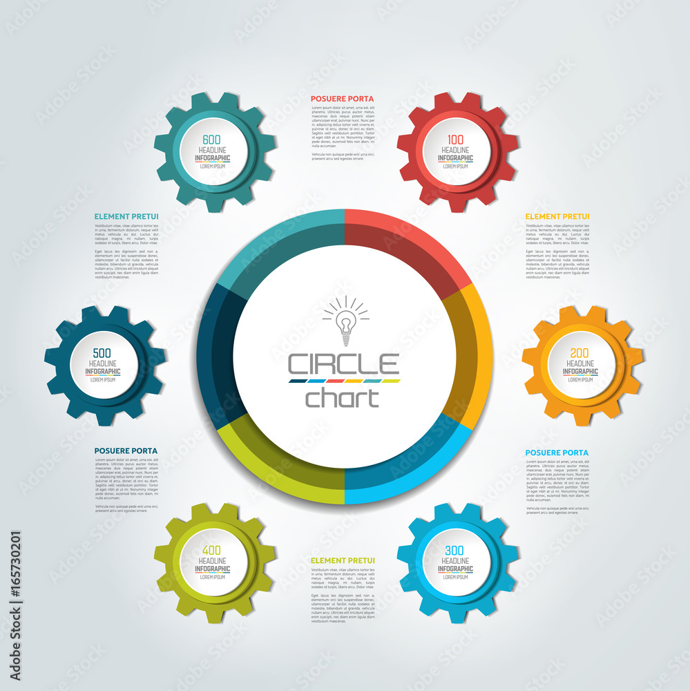 Circle infographic chart, diagram, scheme. Stock Vector | Adobe Stock