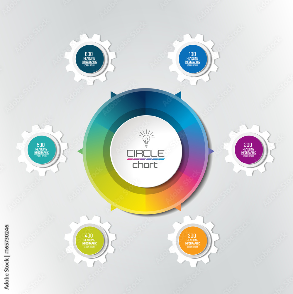 Circle infographic chart, diagram, scheme. Stock Vector | Adobe Stock