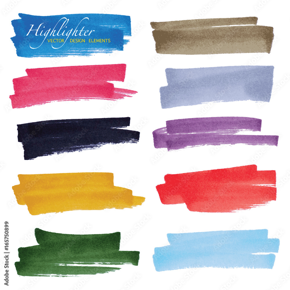 vector highlight stripes set Stock Vector | Adobe Stock