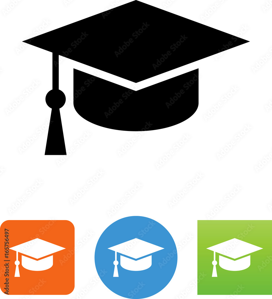Graduating Icon - Illustration Stock Vector | Adobe Stock