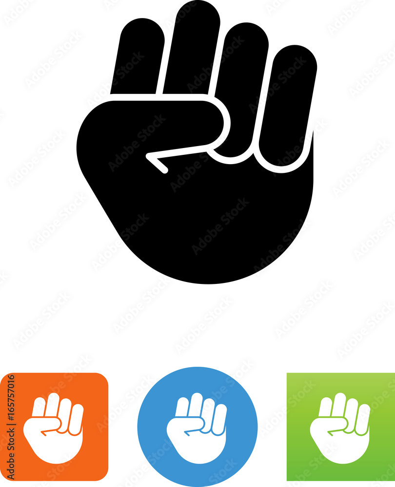 Hand Fist Icon - Illustration Stock Vector | Adobe Stock