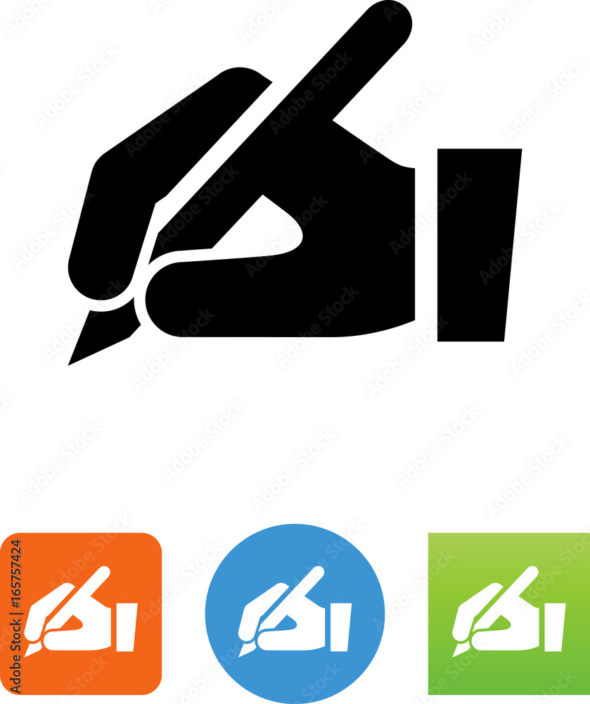 Handwriting Icon - Illustration Stock-Vektorgrafik | Adobe Stock