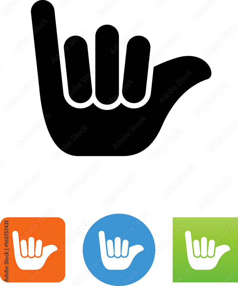 Hang Ten Icon - Illustration Stock Vector | Adobe Stock
