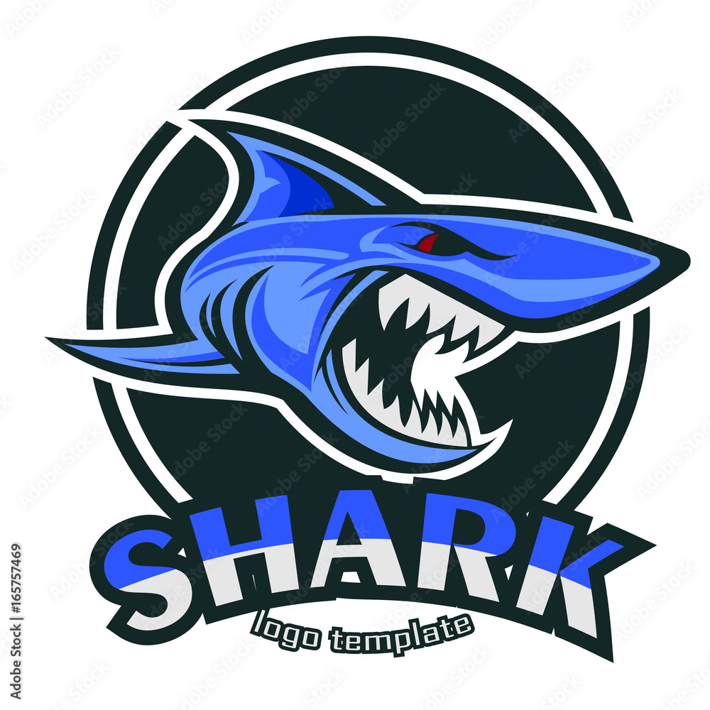 vector shark logo Stock Vector | Adobe Stock