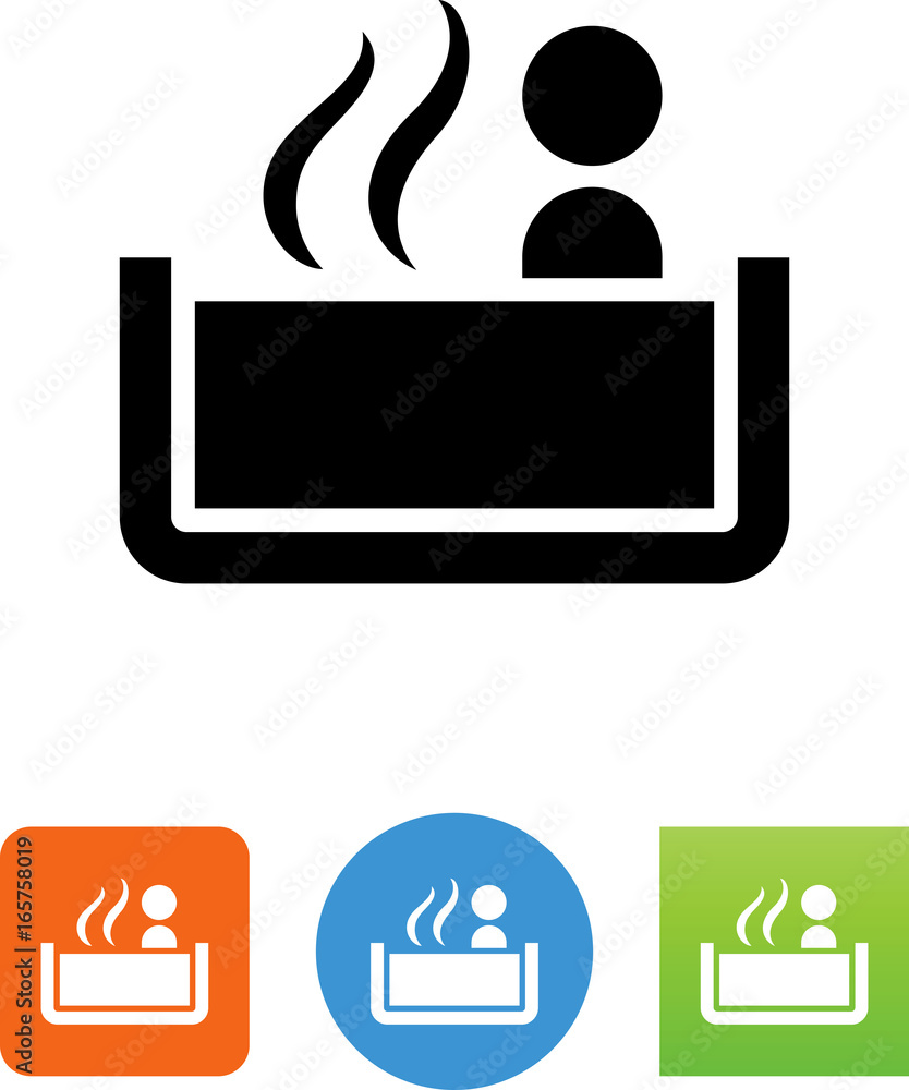 Hot Tub Icon - Illustration vector de Stock | Adobe Stock