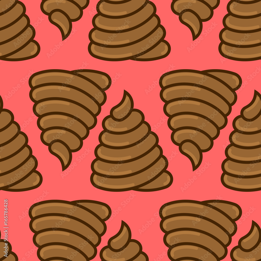 Shit pattern. Poop ornament. Turd background. WC texture Stock Vector ...