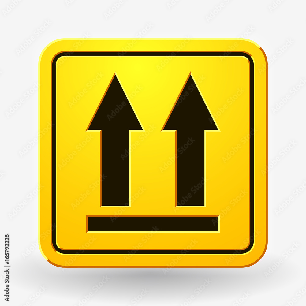 This Side Up Icon. This Way Up Sign. Packaging Symbol for Delivery of ...