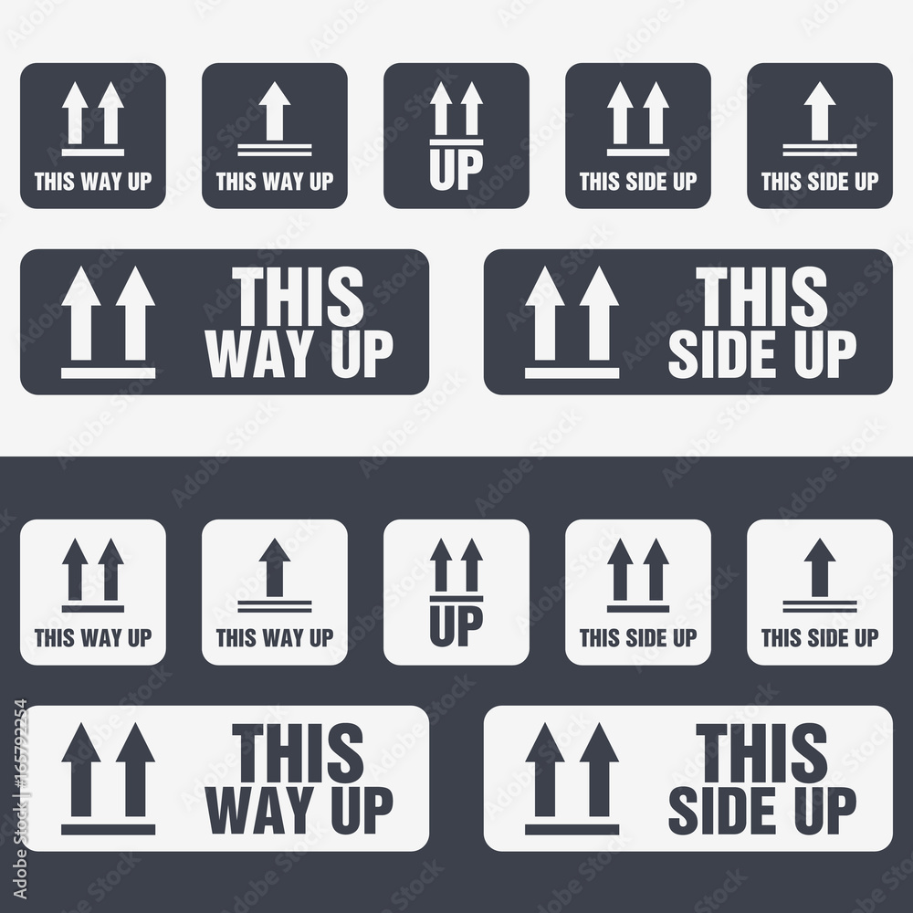 This Side Up Icon. This Way Up Sign. Packaging Symbol for Delivery of ...