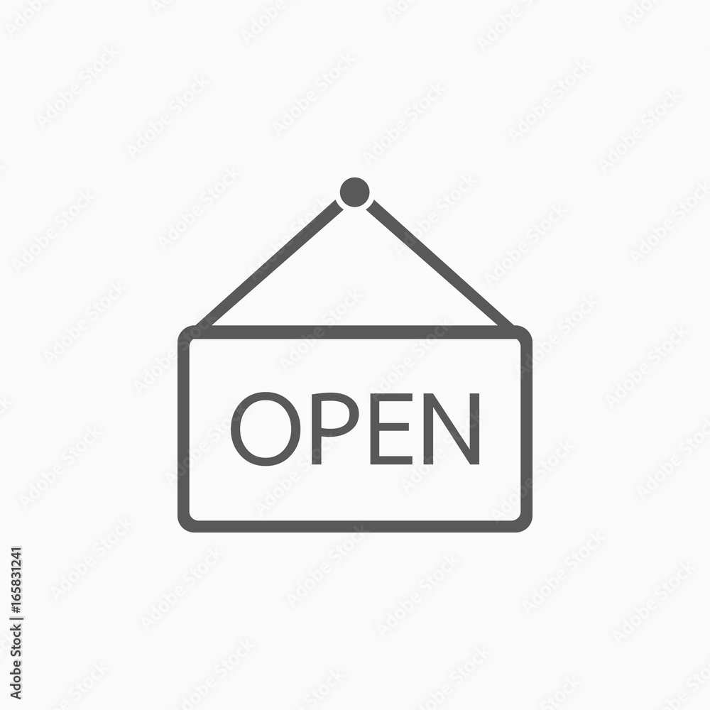 open sign icon Stock-Vektorgrafik | Adobe Stock