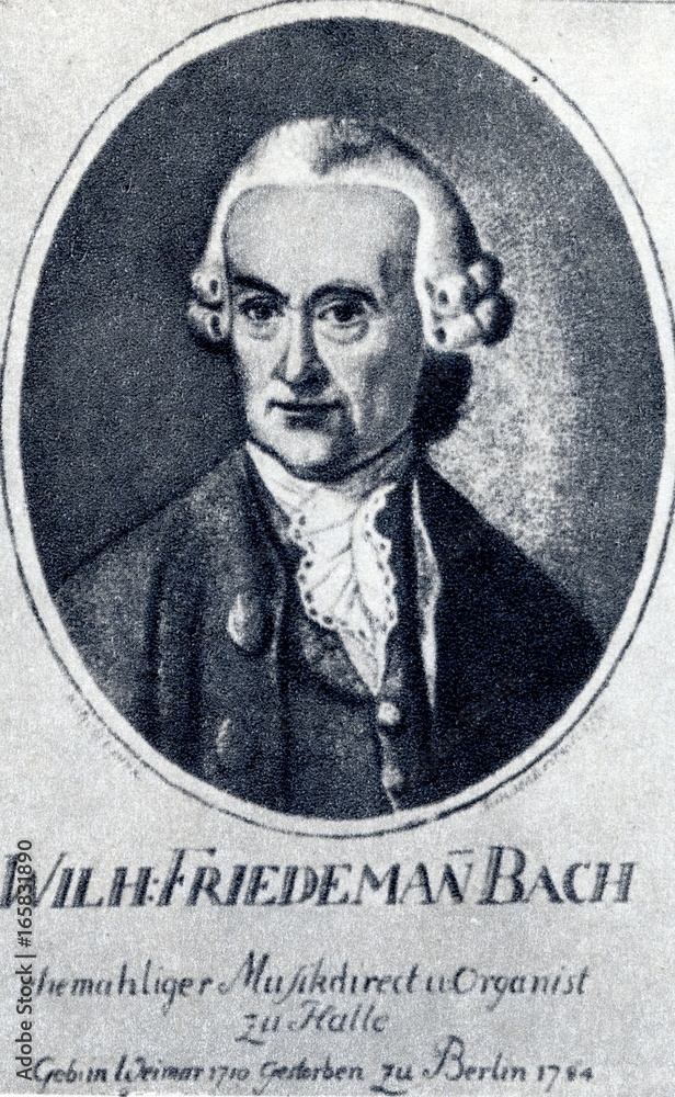 ภาพประกอบสต็อก Wilhelm Friedemann Bach (1710 – 1784), German composer ...
