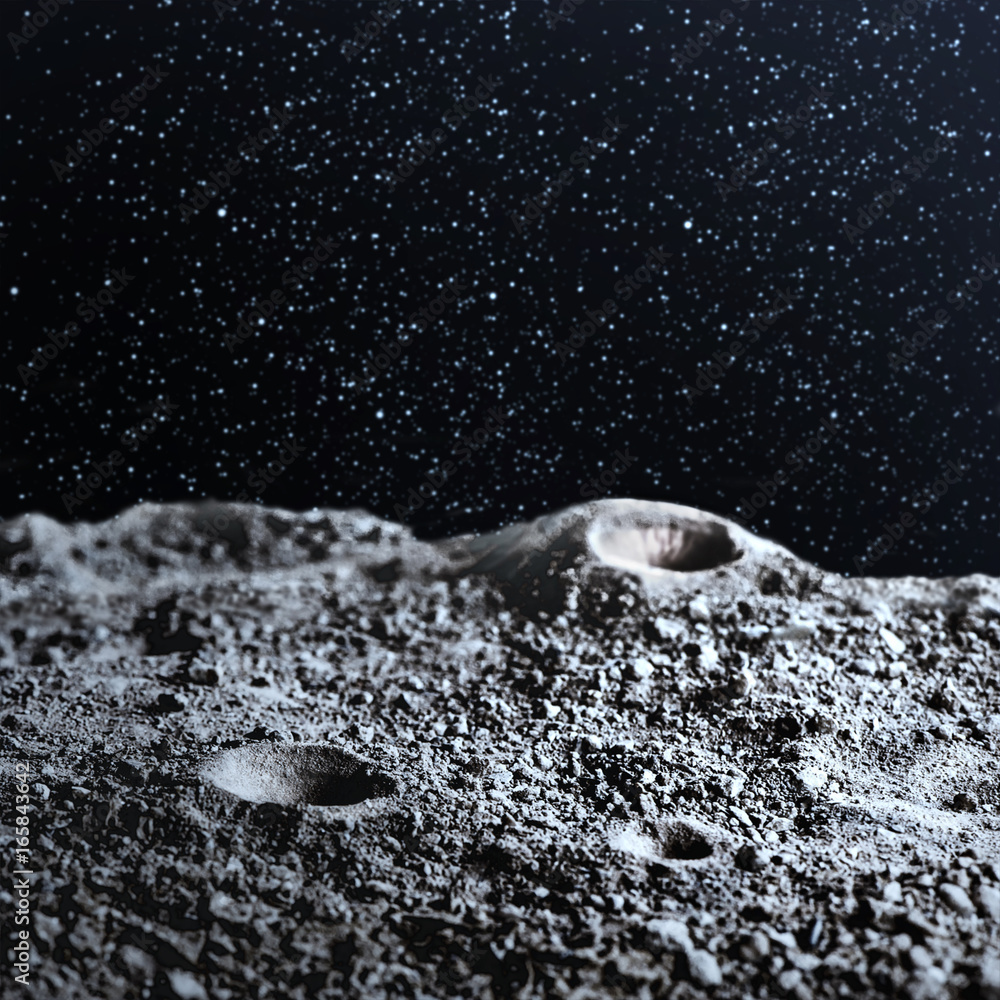 simulation of moon surface combination by photoshop with starry night ...