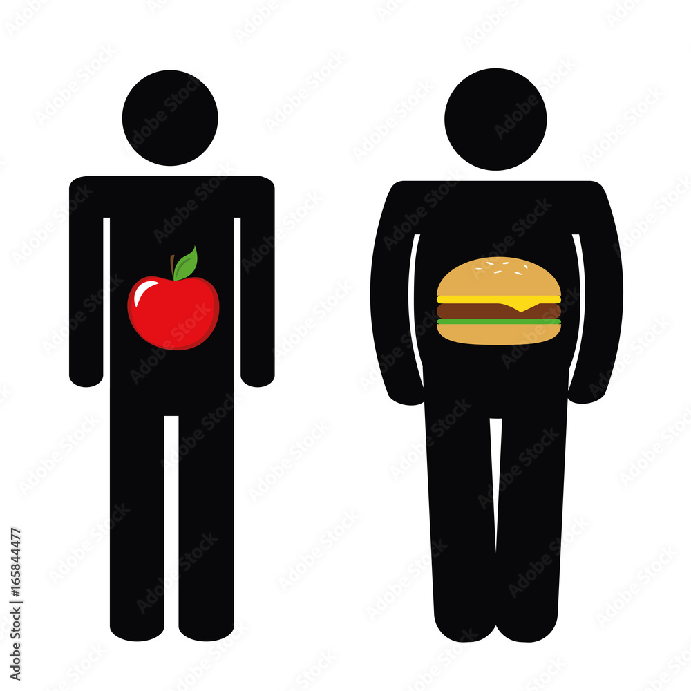 Gesunde Und Ungesunde Person