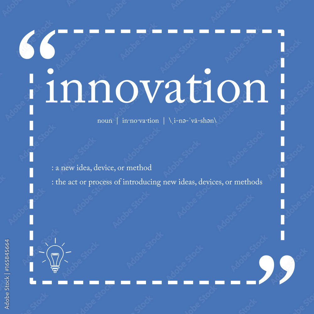 Innovation definition Stock Vector | Adobe Stock
