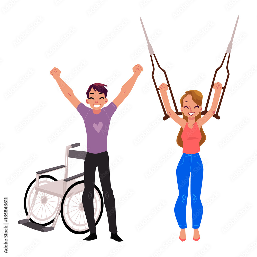 Farewell to crutches and wheelchair, medical rehabilitation, recovery ...