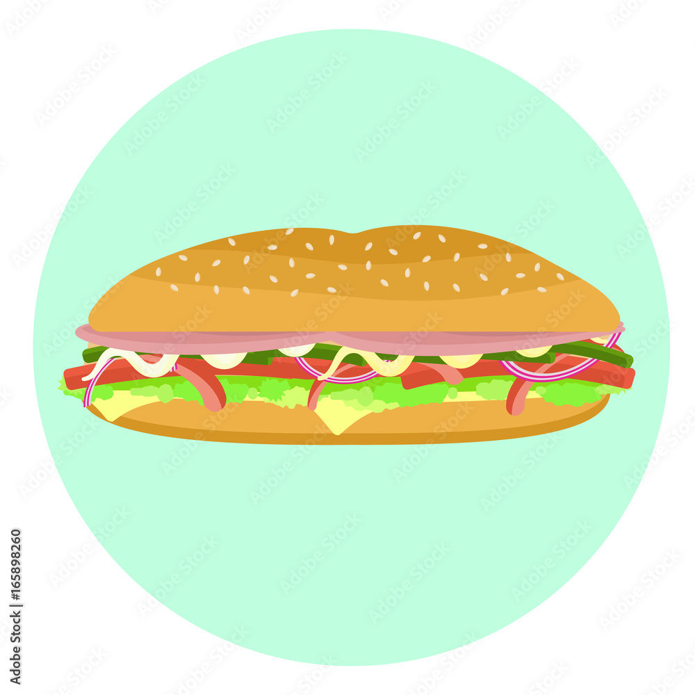 Subway Restaurant Cartoon