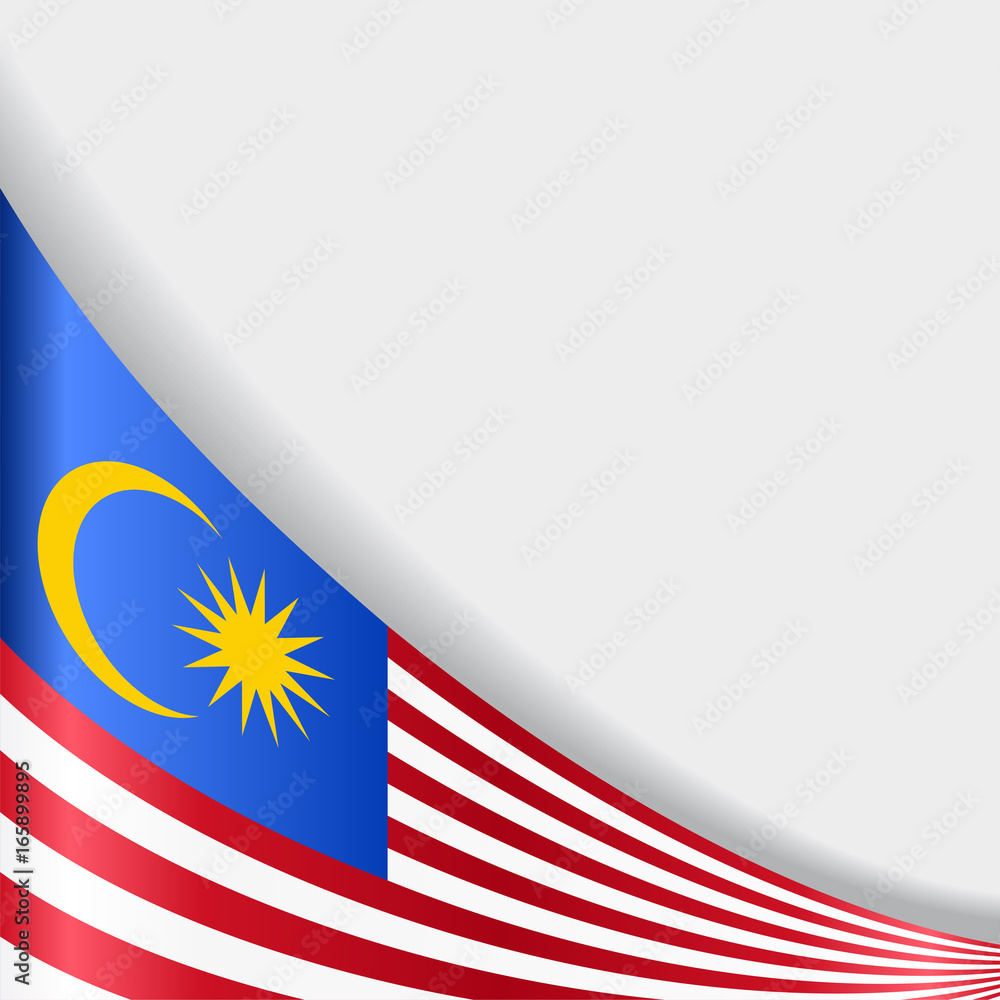 Malaysian flag background. Vector illustration. Stock Vector | Adobe Stock
