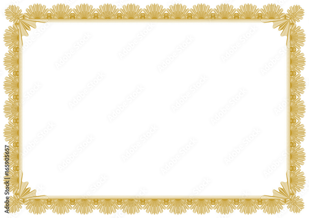 Classic Gold border frame editable vector Stock Vector | Adobe Stock