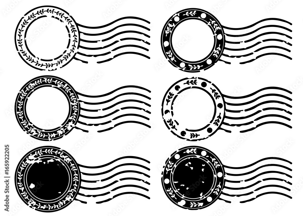 Blank label postage stamps set.illustration vector Stock Vector | Adobe ...