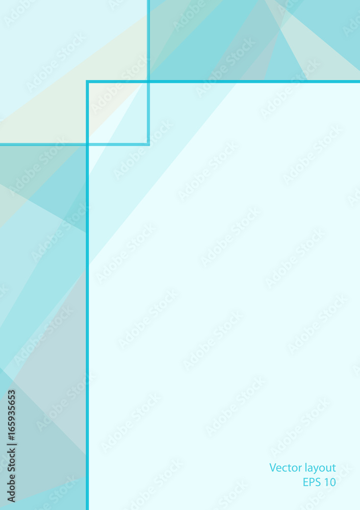 Cover layout design. Abstract geometric background with text place ...