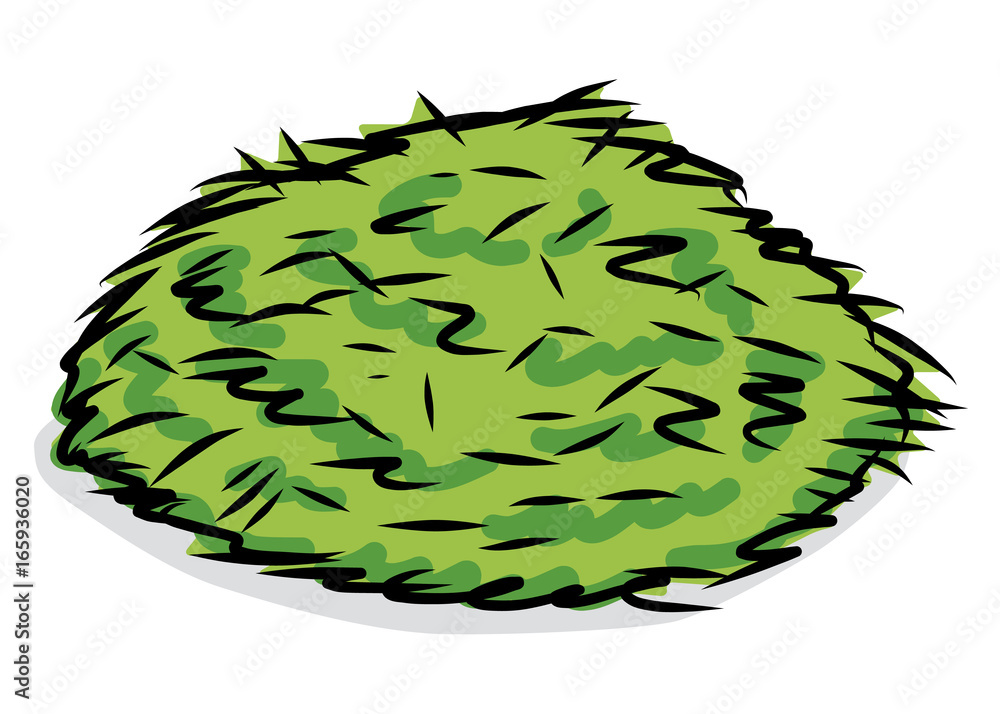 grass pile / cartoon vector and illustration, hand drawn style ...