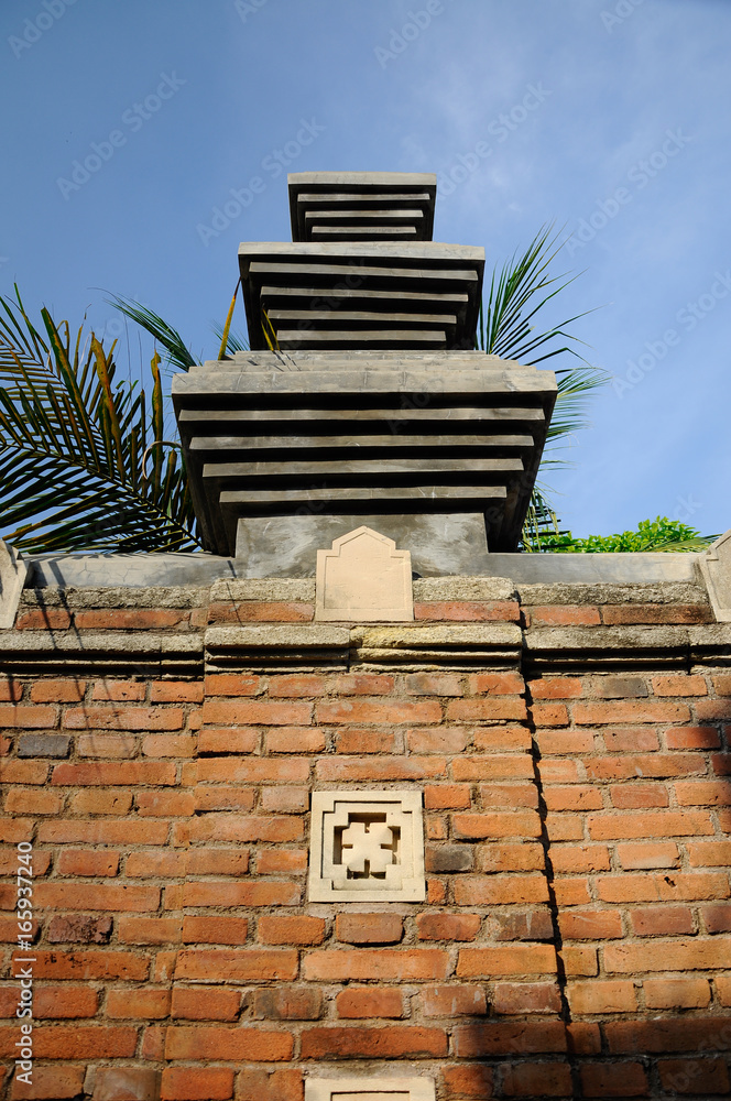 Stone work design and detail at Old Masjid Besar Mataram Kotagede ...