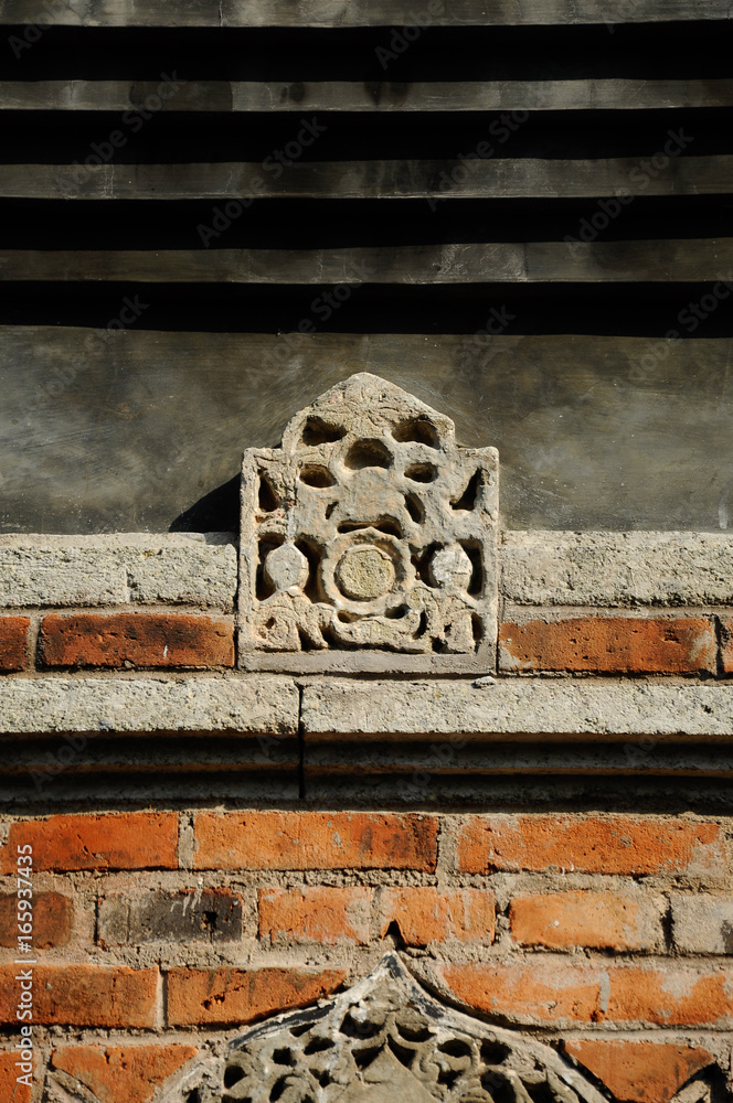 Stone work design and detail at Old Masjid Besar Mataram Kotagede ...