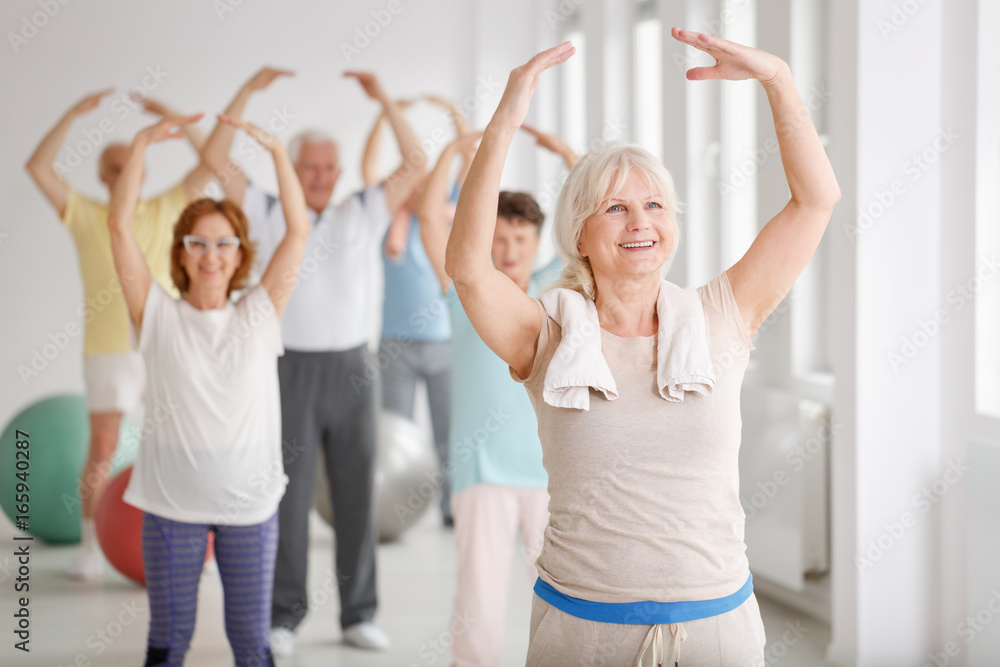 Seniors during warm up Stock-Foto | Adobe Stock