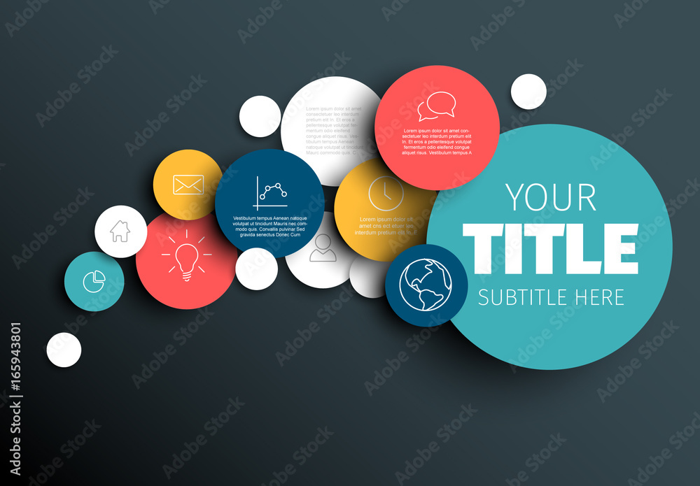 Overlapping Circles Infographic Layout 5 Stock Template | Adobe Stock