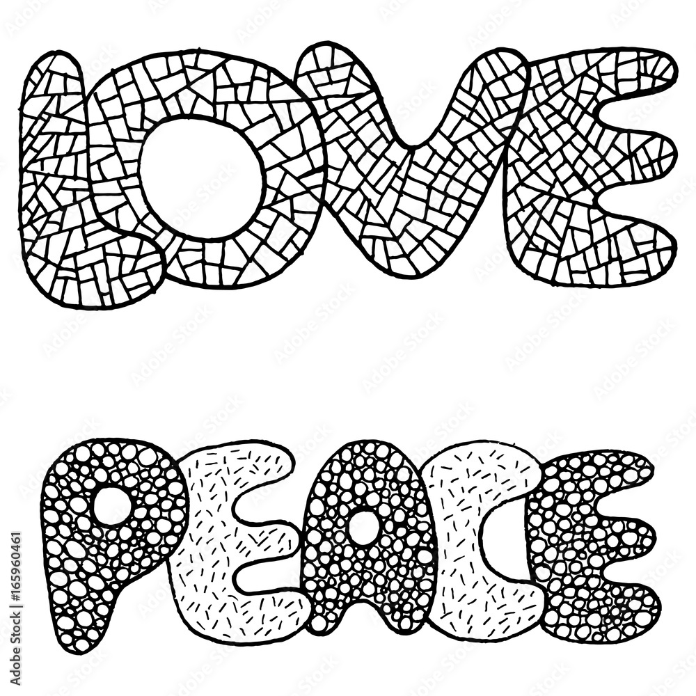 The Word Love Coloring Pages