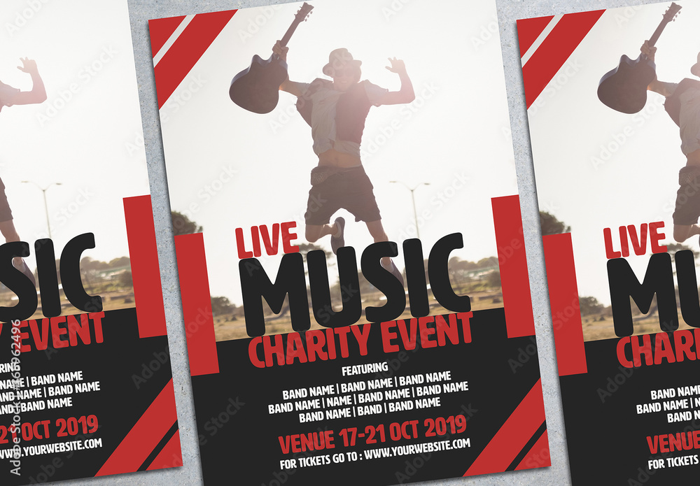 Charity Concert Event Concert Layout Stock Template | Adobe Stock
