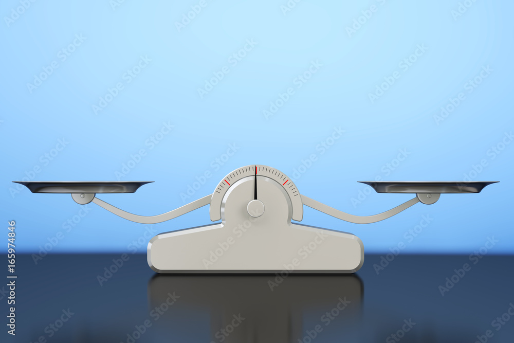 Simple Balance Scale. 3d Rendering Stock Photo | Adobe Stock