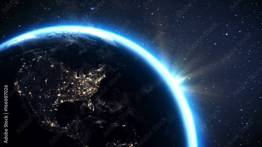 4K Highly detailed. 3d Render using satellite imagery (NASA). Planet ...