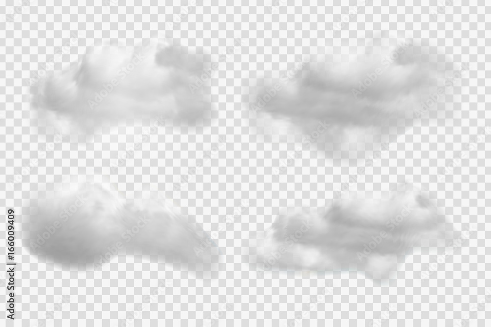 Vector realistic isolated cloud on the transparent background. Stock ...